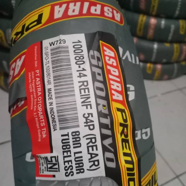 Jual Ban ASPIRA premio sportivo 100/80-14 tubeles | Shopee Indonesia