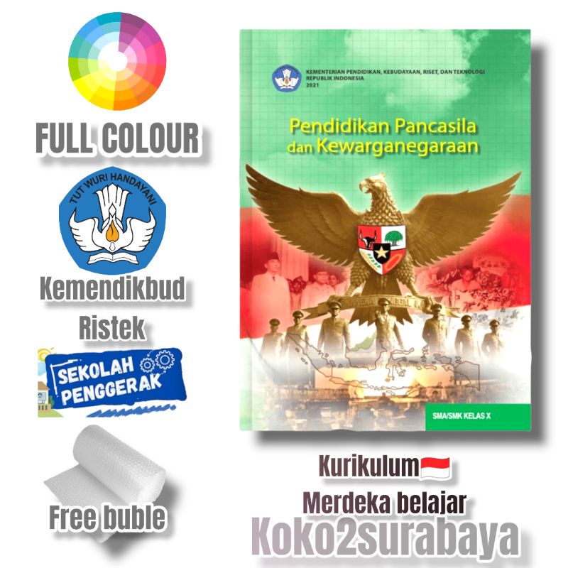 Jual BUKU PAKET PPKN PENDIDIKAN PANCASILA DAN KEWARGANEGARAAN SMA KELAS 10 KURIKULUM MERDEKA ...