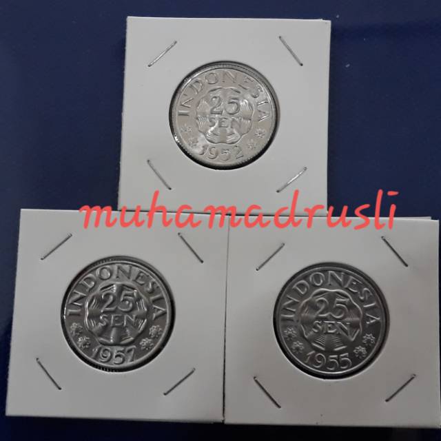 Jual KOIN SET TAHUN 25 SEN GARUDA TH 1952 1955 1957 | Shopee Indonesia