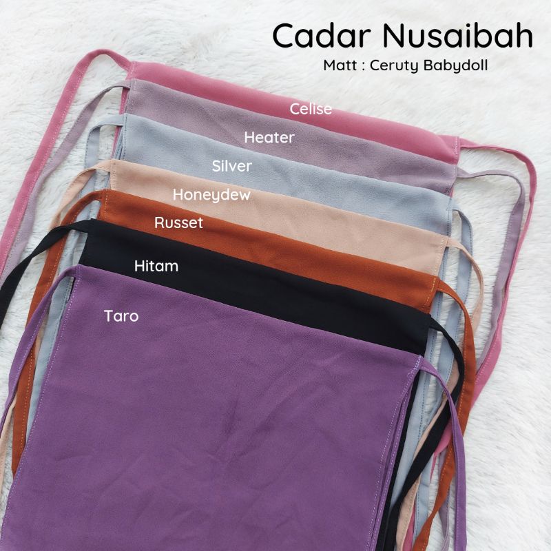 Jual CADAR NUSAIBAH/CADAR CERUTY 2 LAYER TALI | Shopee Indonesia