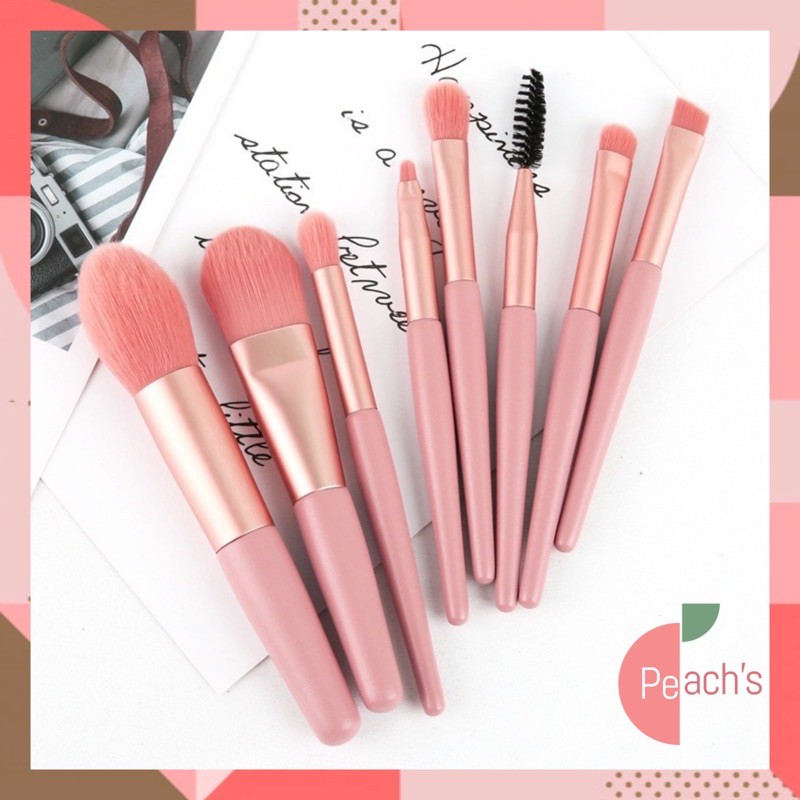 Jual PEACHs - K5016 Kuas Make Up 8 in 1 / Make Up Brush / Tools Brush ...