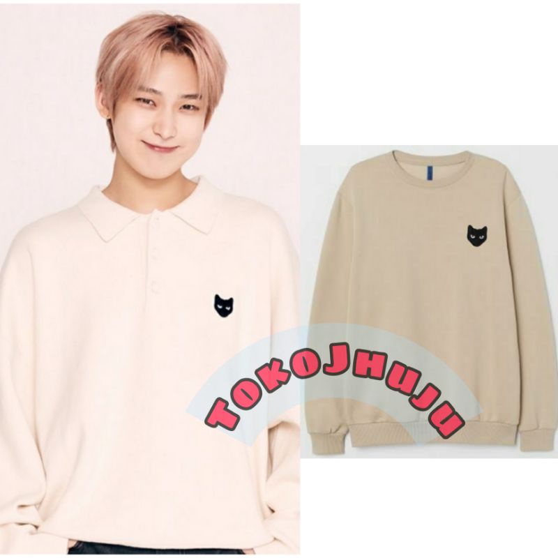 Jual Sweater Sunoo Enha Engene Panther Colar Logo kecil kiri | Shopee ...
