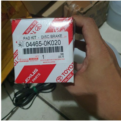 Jual Hilux Vigo Fortuner Lama Brake Pad Kampas Rem Depan Toyota 04465 ...
