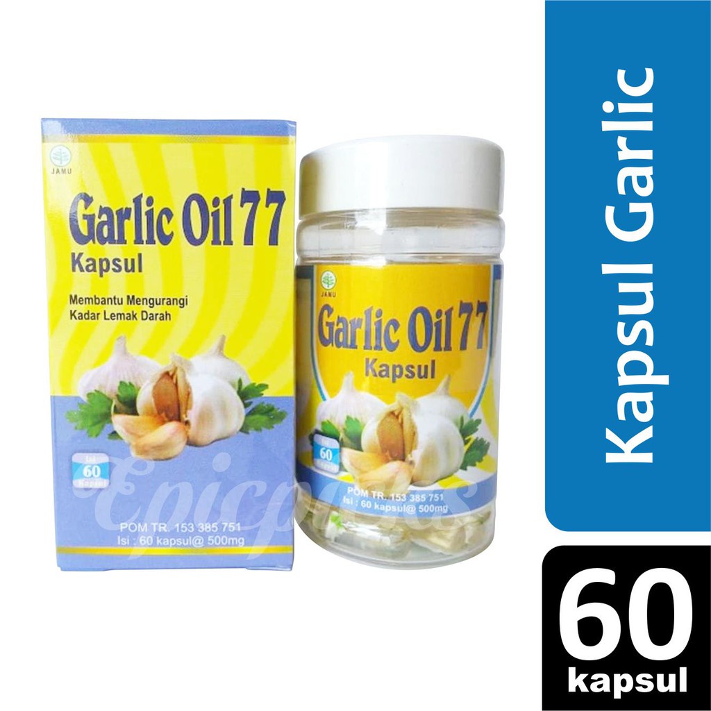 Jual Kapsul Garlic Oil 77 isi 60kapsul ( Untuk Kolesterol dan Darah tinggi ) | Shopee Indonesia