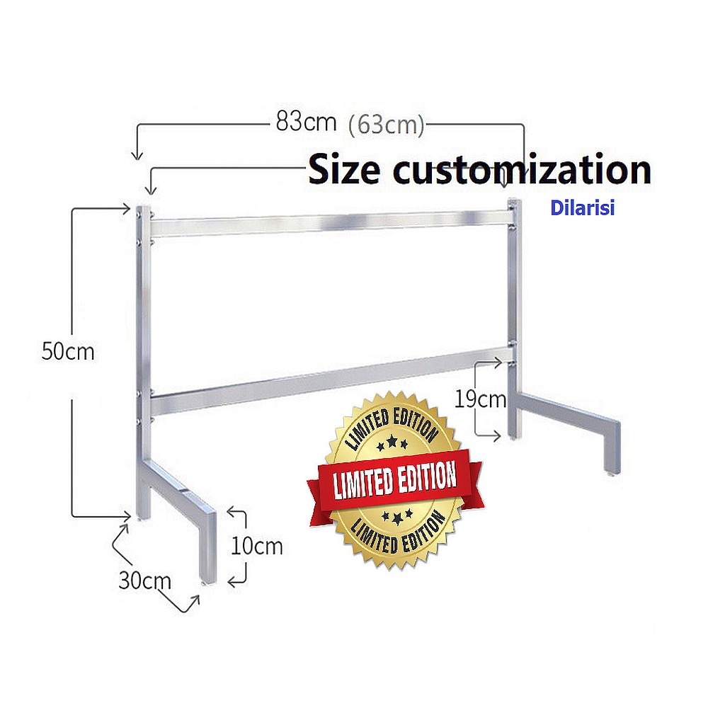 Jual Pipa Rak wastafel stainless steel 105cm | Shopee Indonesia