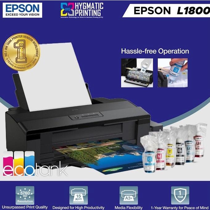 Jual Printer Epson L1800 L-1800 L 1800 A3+ 6 Color Foto Photo Garansi ...