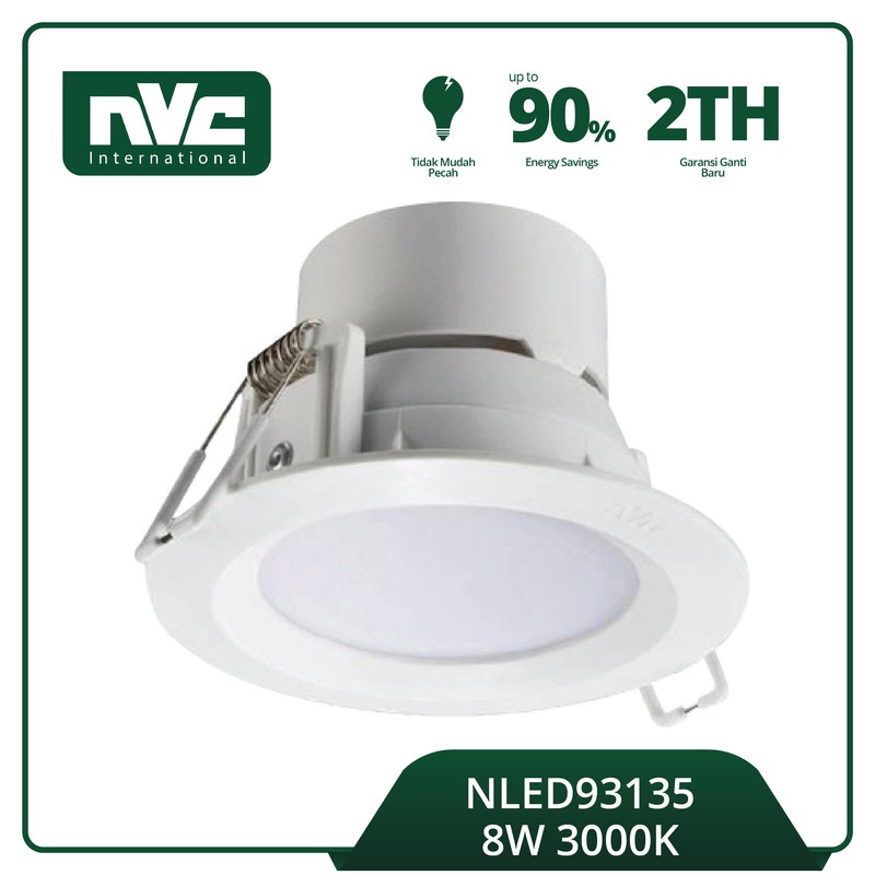 Jual Lampu NVC Downlight LED NLED93135 8W Series (3000K/4000K/5700K ...