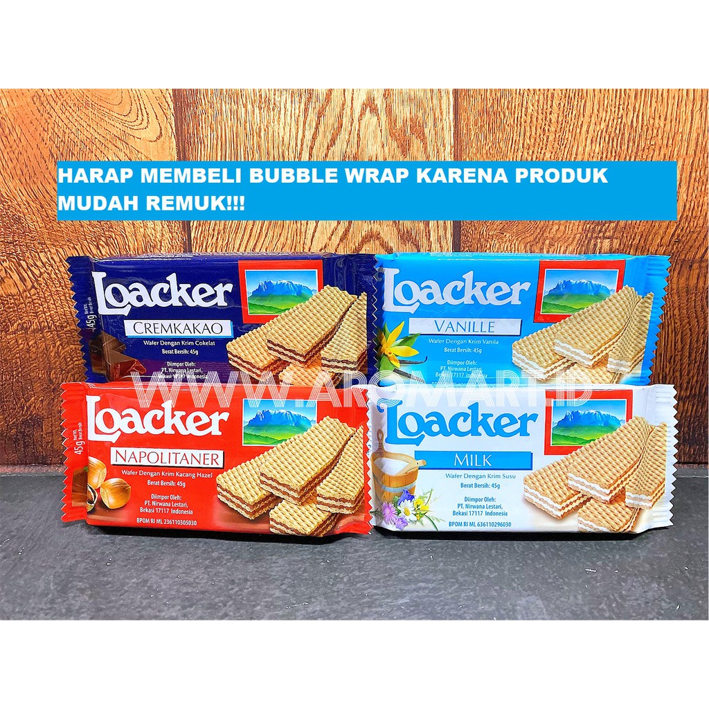 Jual Loacker Wafer (Harga produk belum termasuk bubble-wrap yo!) - 45g ...