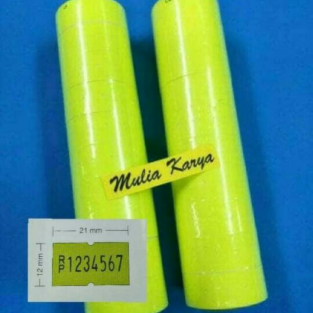 Jual Kertas Stiker Label Harga Kuning 1 line Yellow Fluorescent ...