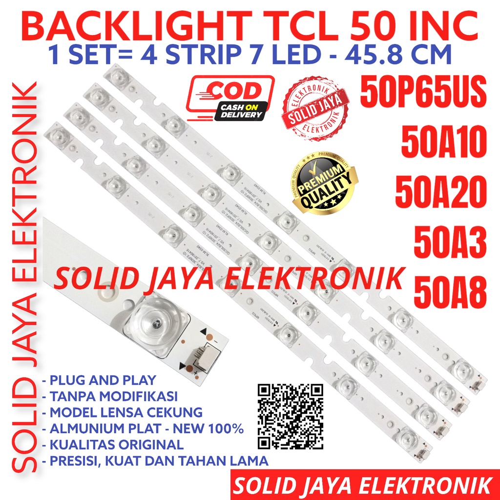 Jual BACKLIGHT TV LED TCL 50 INC L50P65US L 50P65US 50P65 US 50A10 ...