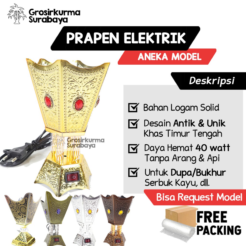 Jual PRAPEN ELEKTRIK Mabkhara Pembakar Dupa Tempat Bakar Manual Bukhur ...