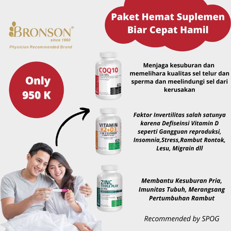 Jual Paket Promil Bronson COQ10 Vitamin K2 D3 Zinc Triple play Suplemen ...