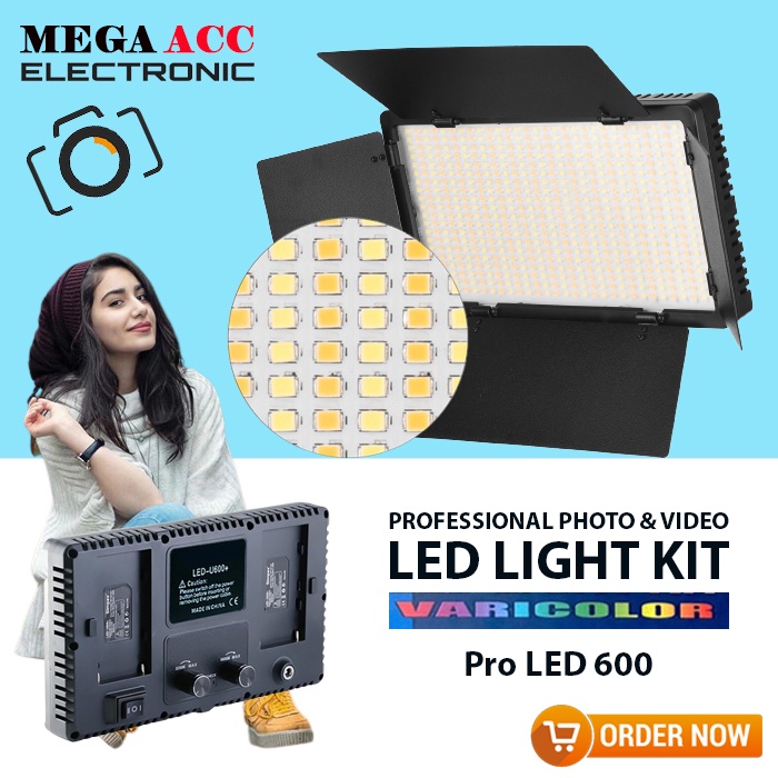 Jual Professional Light Photo & Video Pro LED 600 Adjustable Brightness ...