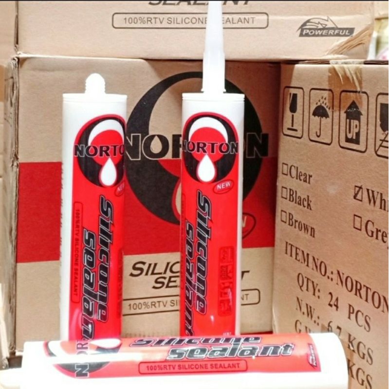 Jual Lem Kaca Original Silikon Norton 300ml/ Silicone Sealant Multi ...