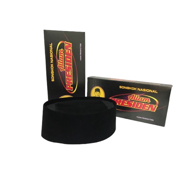 Jual Peci Songkok Kopiah Hitam Polos AC Tinggi 9 cm | Shopee Indonesia