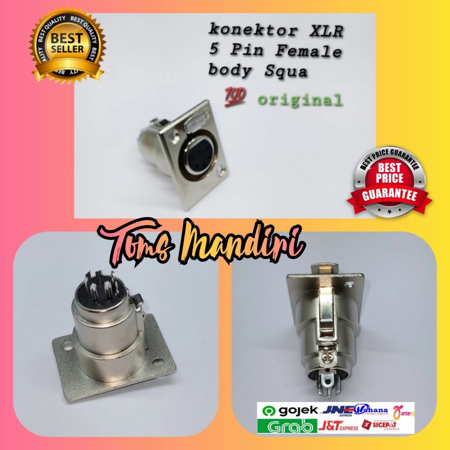 Jual Konektor XLR 5 Pin Body Square | Shopee Indonesia