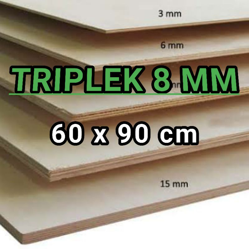 Jual Triplek 8 mm ukuran 60 x 90 cm Triplek/Multiplek SNI | Shopee ...