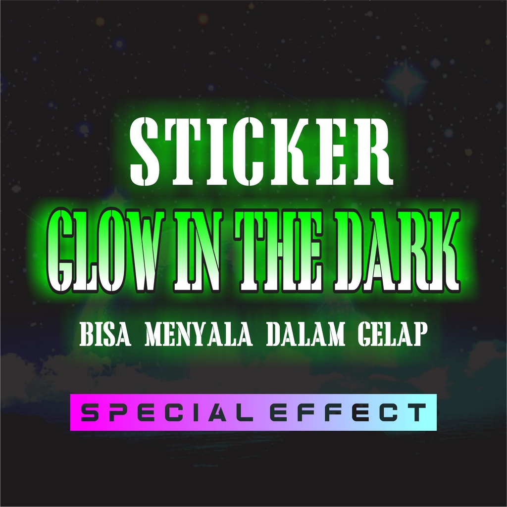 Jual Sticker Glow In The Dark Custom Satuan Bisa Menyala Dalam Gelap ...