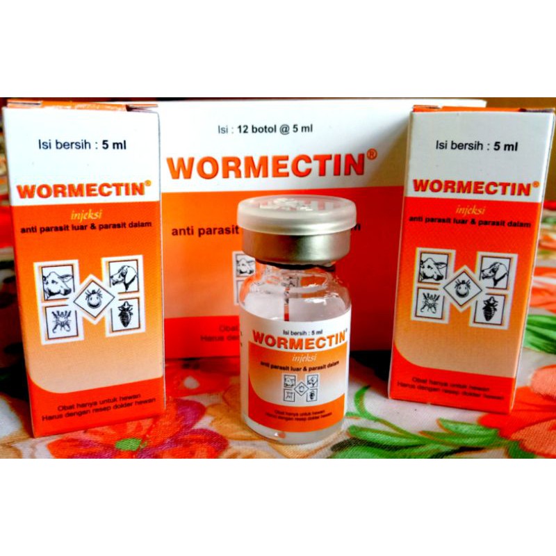 Jual Wormectin 5 ml Obat Kulit, kutu, secabis, parasit, caplak, gatal ...