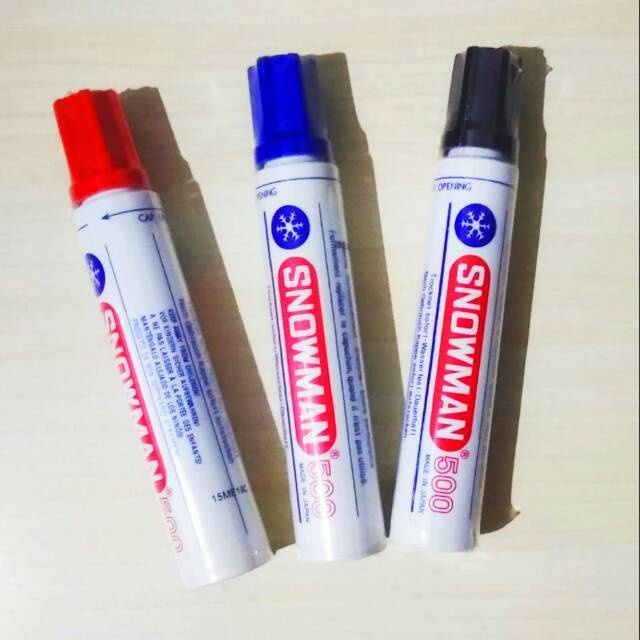 Jual SPIDOL SNOWMAN MARKER 500 WARNA : HITAM, BIRU, MERAH JUMBO ...