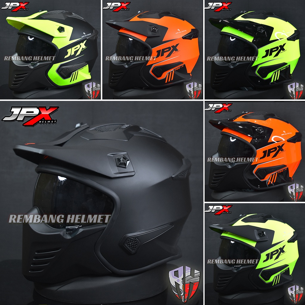 Jual HELM JPX MX 726 - R SOLID BLACK DOFF, HELM JPX MX 726 - R SOLID HALF FACE / FULL FACE ...