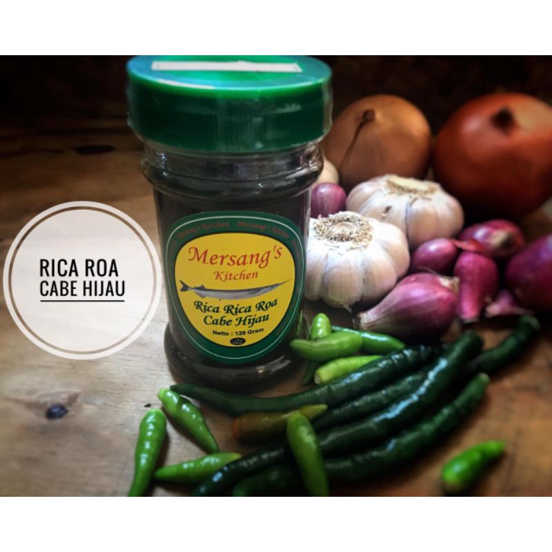 Jual Sambal Rica Roa Cabe Hijau Khas Manado Mersang 120gr & 180gr ...