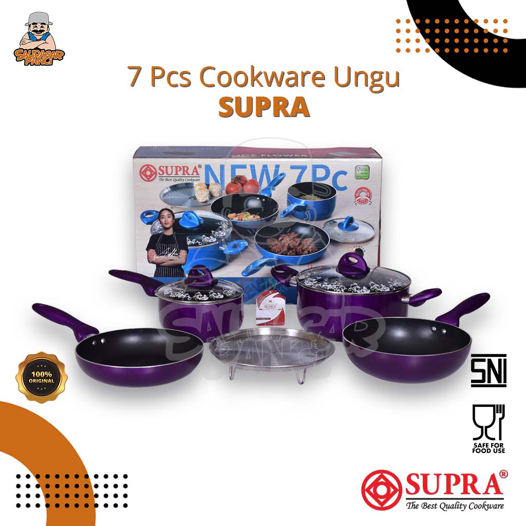 Jual Panci Set Supra / New 7 pc Supra Rosemary Cookware Set Merah dan ...