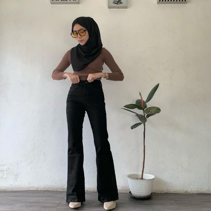 Jual CELANA JEANS CUTBRAY WANITA HIGH WAIST JEANS | Shopee Indonesia