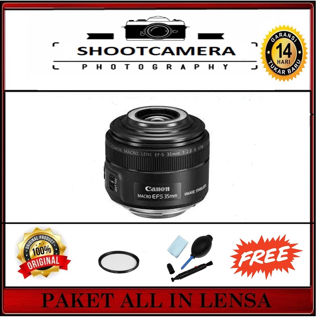 Jual LENSA CANON EF S 35MM F2.8 MACRO IS STM | Shopee Indonesia