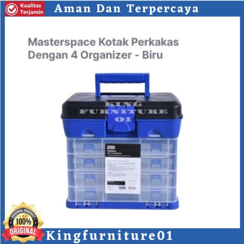 Jual Masterspace kotak perkakas dengan 4 organizer - biru/Organizer ...