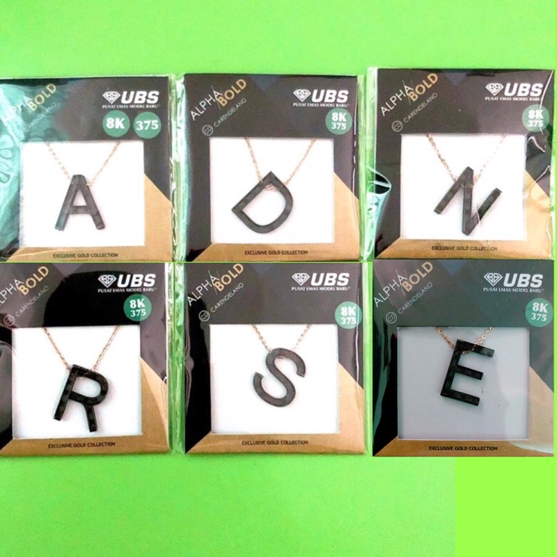 Jual Kalung Huruf Abjad Alpha Bold Hitam UBS | Shopee Indonesia