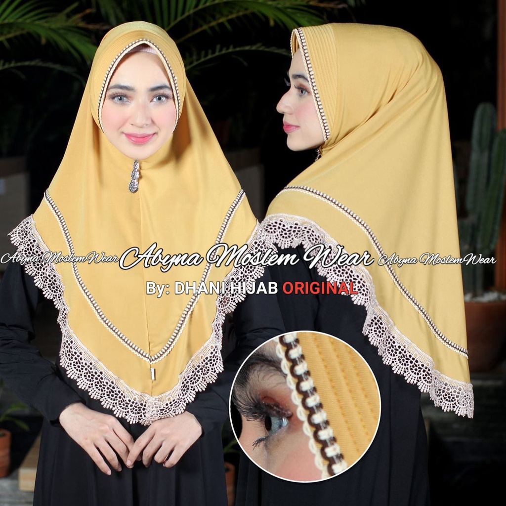 Jual HIJAB/BERGO/TERLARIS 2022/MODEL BERGO JERSEY RENDA LIST/by ABINA X ...