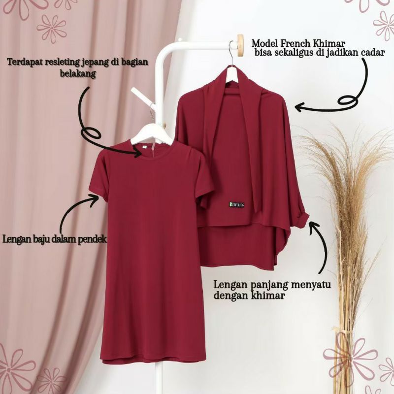Jual Luthfia kids - French khimar Aisyah Set/Gamis Anak Perempuan 1-6 ...