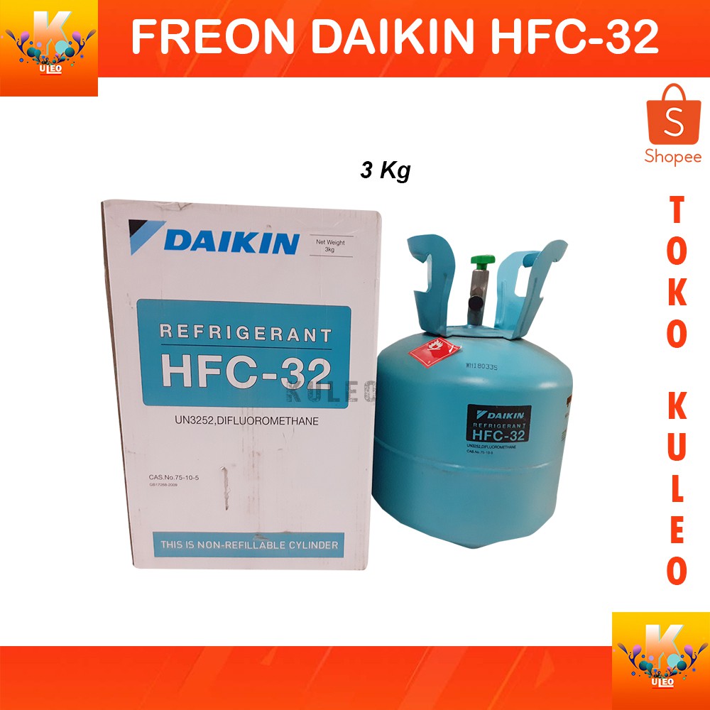 Jual Freon DAIKIN HFC-R32 3Kg Original | Freon daikin hfc refrigerant32 3KG | Shopee Indonesia