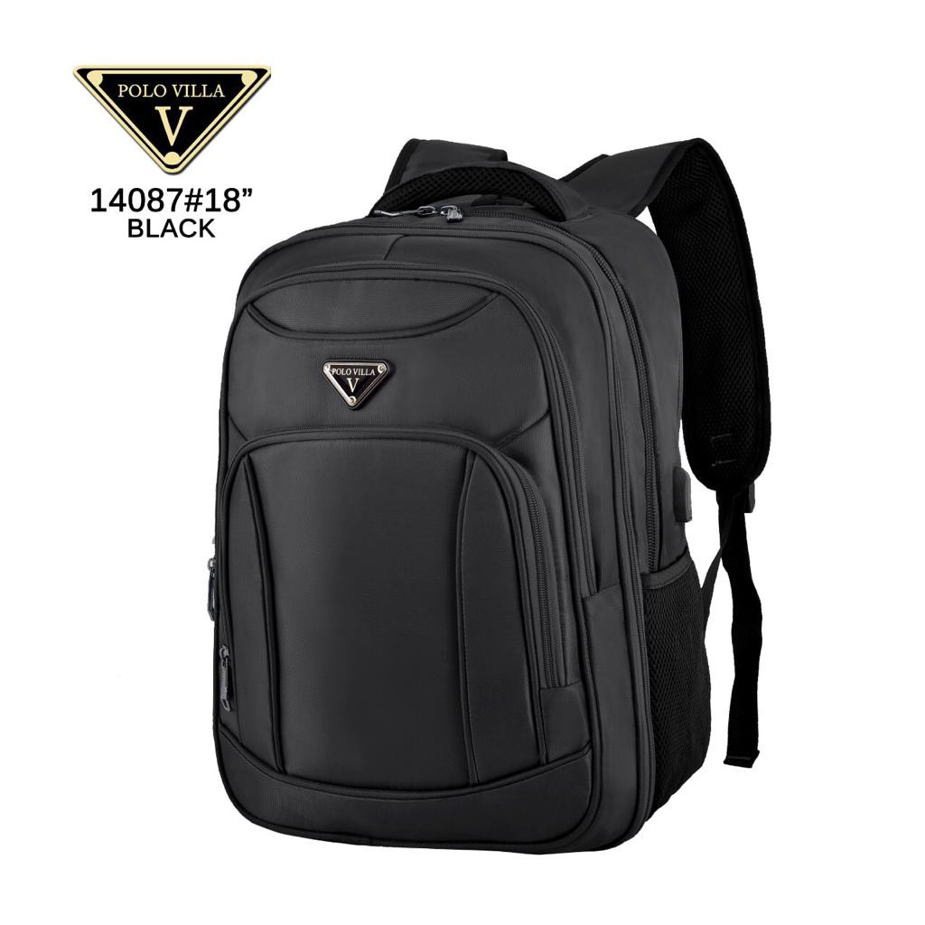 Jual Tas Ransel Backpack Sekolah Polo Villa 14087, (Free Kabel ...