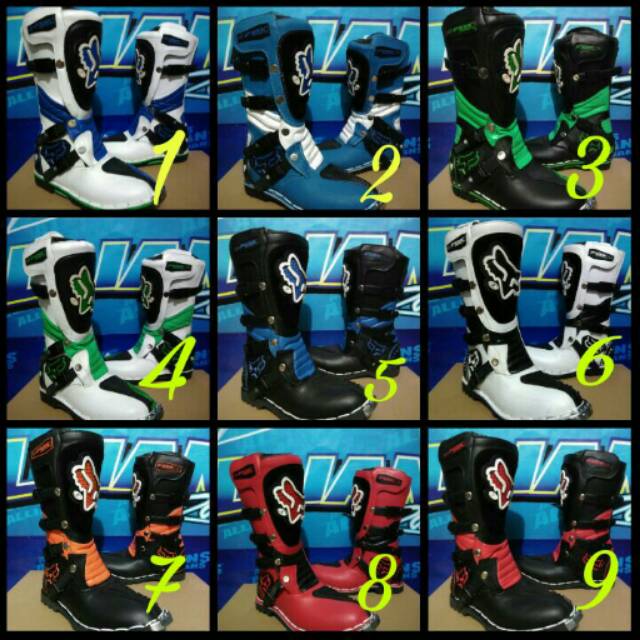 Jual Sepatu boots cross motor trail fox touring plat | Shopee Indonesia