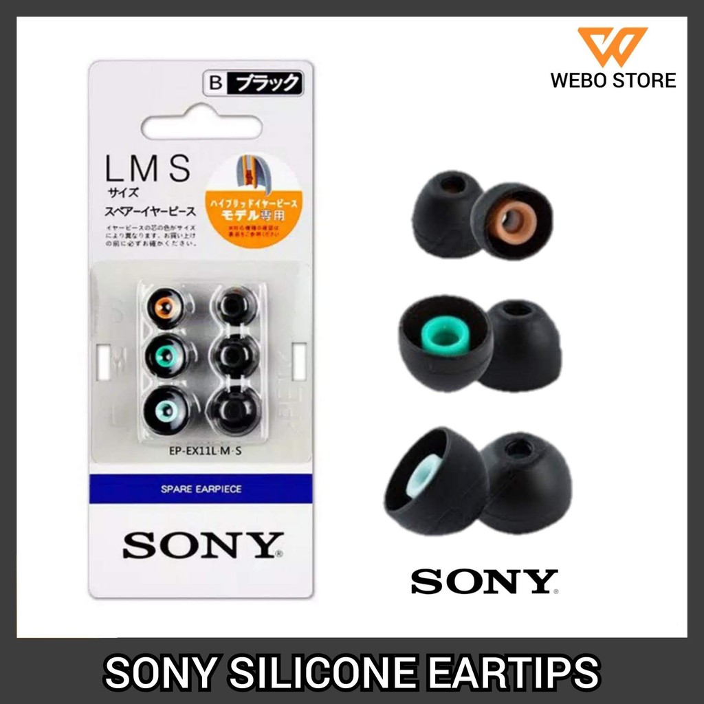 Jual SONY 3 Pasang Silicone Eartips Earbuds for In-ear Earphone EP ...