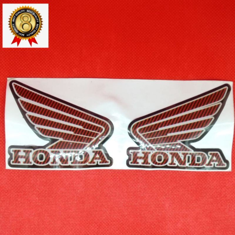Jual Emblem Logo Honda Sayap Sticker timbul logo sayap Merah | Shopee ...