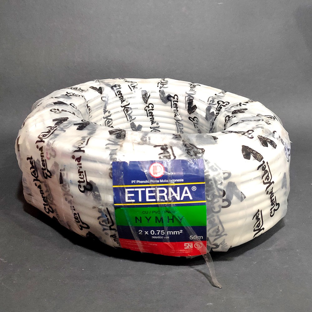 Jual KABEL ETERNA NYMHY 2x0,75 MM @50 METER | Shopee Indonesia