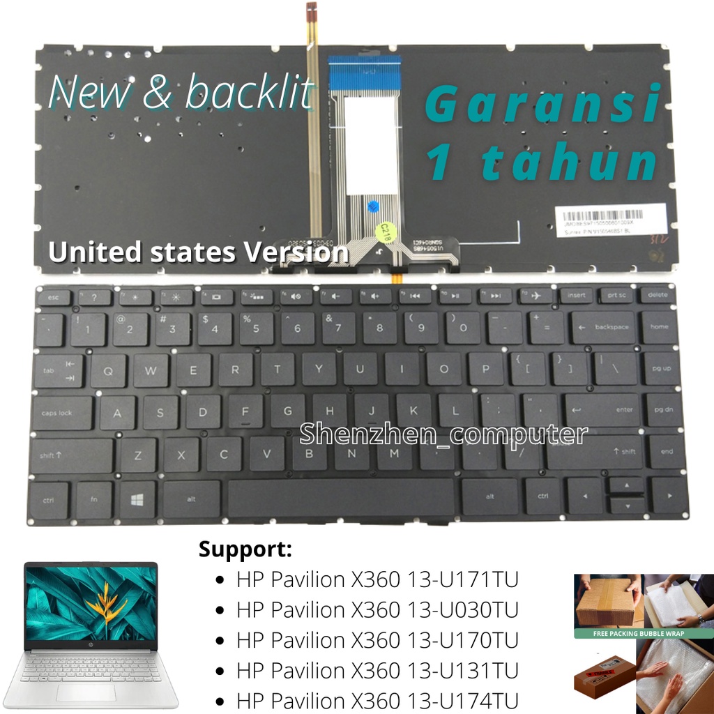 Jual Keyboard HP Pavilion X360 Convertible 13-u171tu u030tu u170tu ...