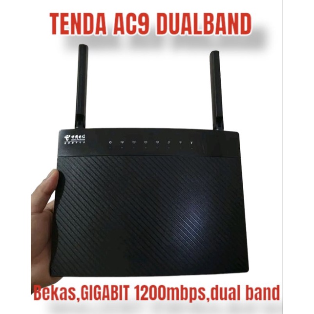 Jual WIRELESS ROUTER WIFI TENDA AC9 SMART DUAL BAND AC1200M GIGABIT BUKAN F3 N301 AC6 | Shopee ...