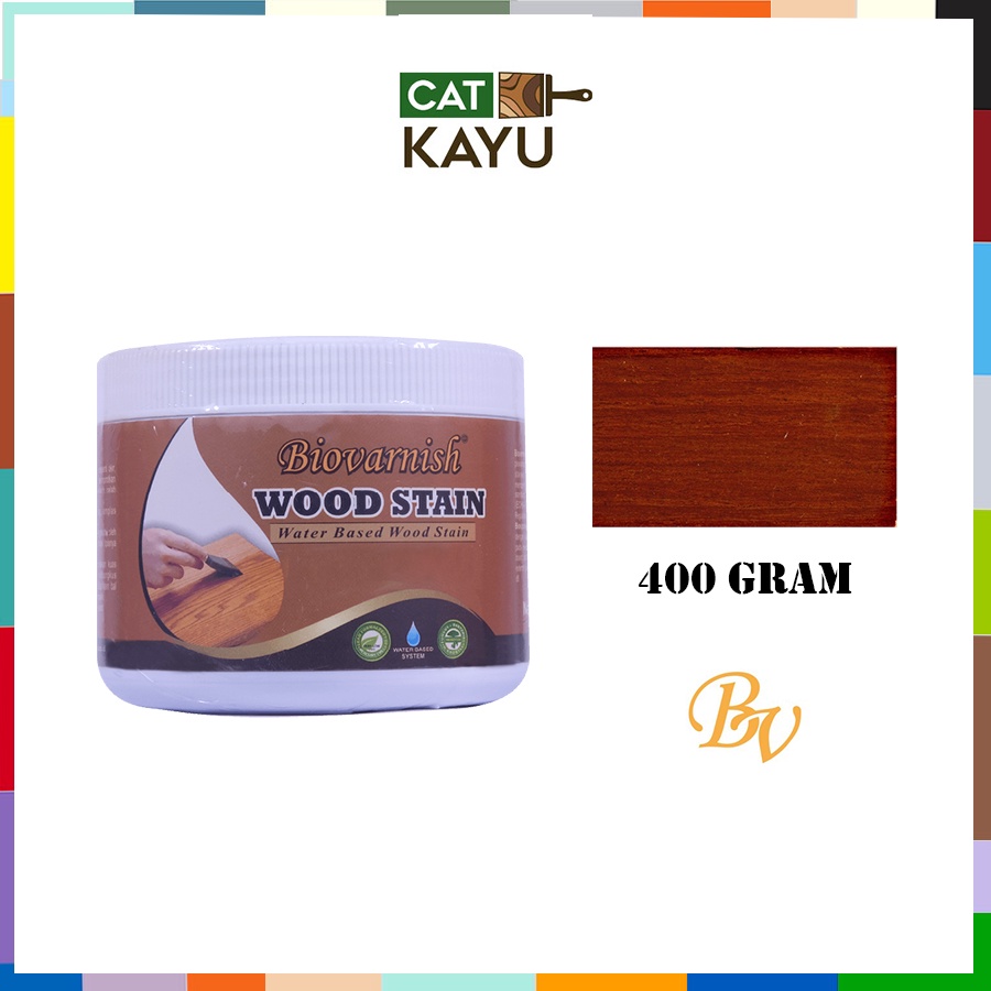 Jual Wood Stain Dark Walnut Biovarnish 400 gr Pernis Kayu Waterbased ...