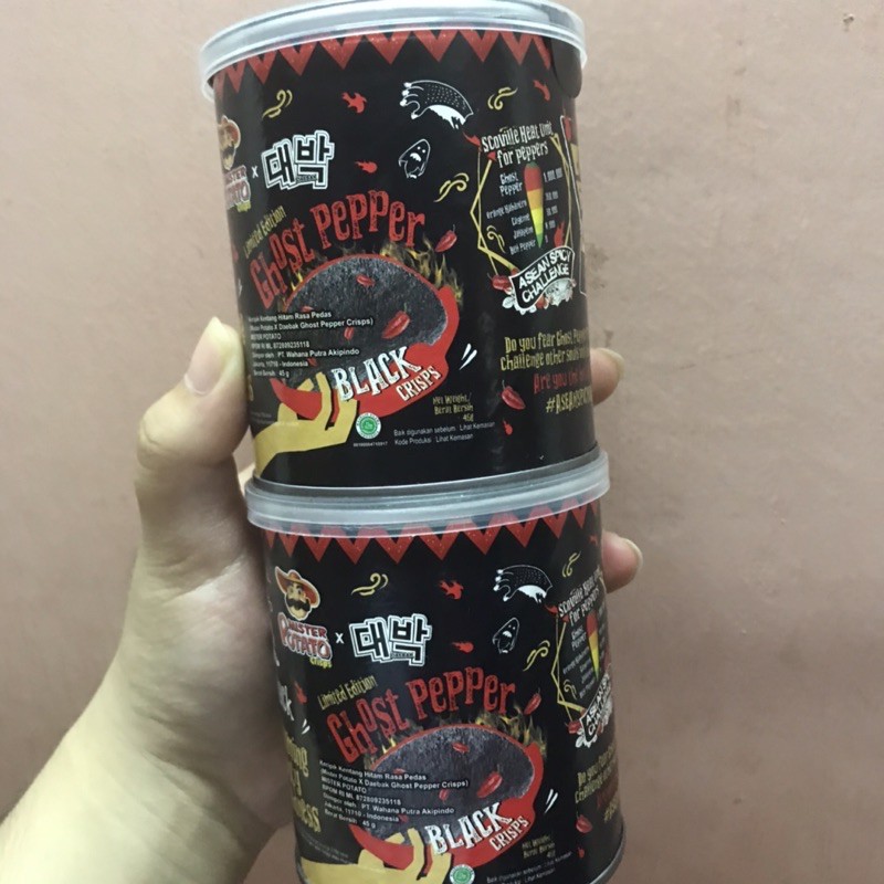Jual Mister Potato Ghost Pepper (harga untuk 2 kaleng) | Shopee Indonesia