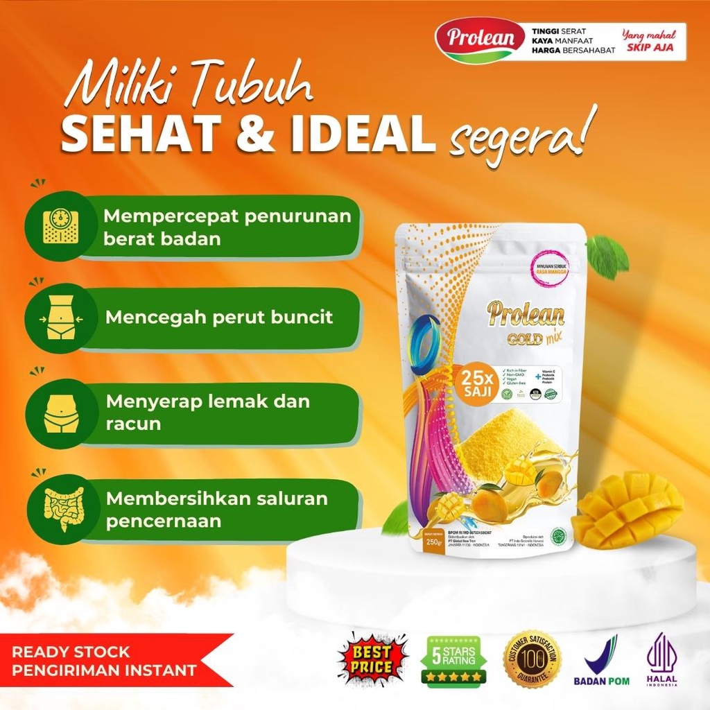 Jual PROLEAN Minuman Serbuk Tinggi Serat | Psyllium Husk, Chiaseeds ...
