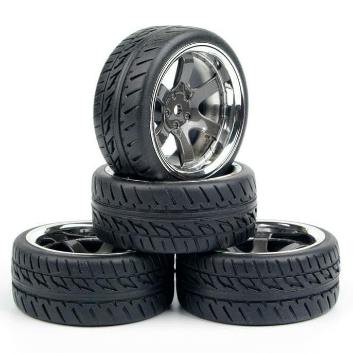 Jual R08 RC On Road tires, ban RC velg 1:10 black chrome TERJAMIN ...
