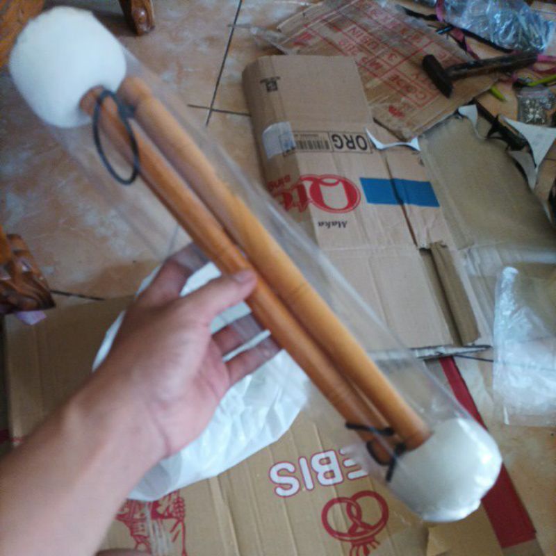 Jual Stik bas drum tenor drum natural drum band hadroh tebal | Shopee ...