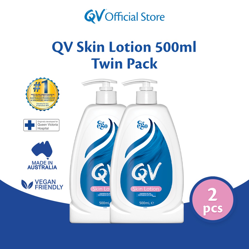 Jual Twinpack QV Skin Lotion 500ml Free QV Baby 2 N 1 Shampoo | Shopee ...