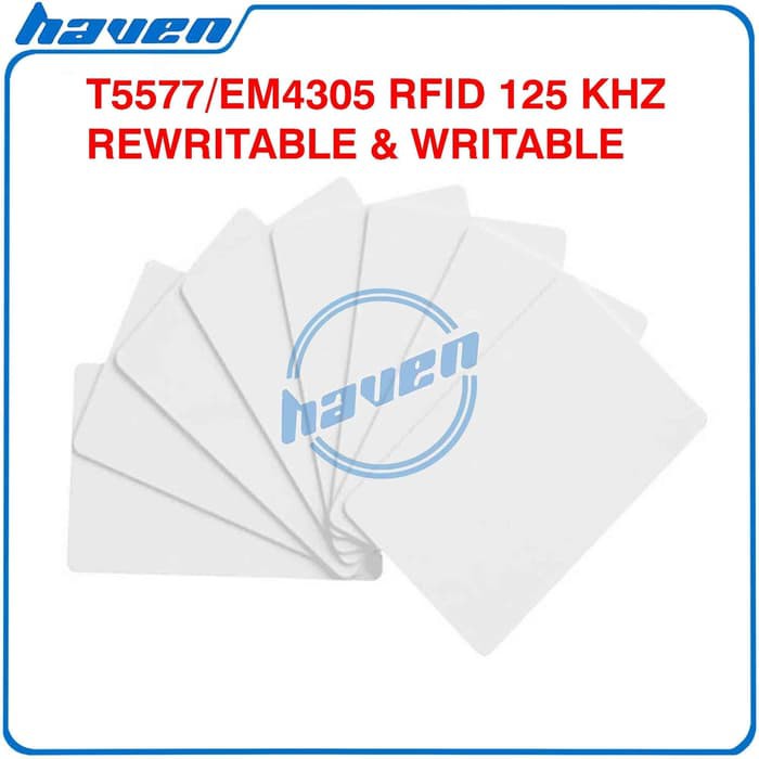 Jual T5577 Card RFID 125 kHz Rewritable Writable Duplicate Card EM4305 ...