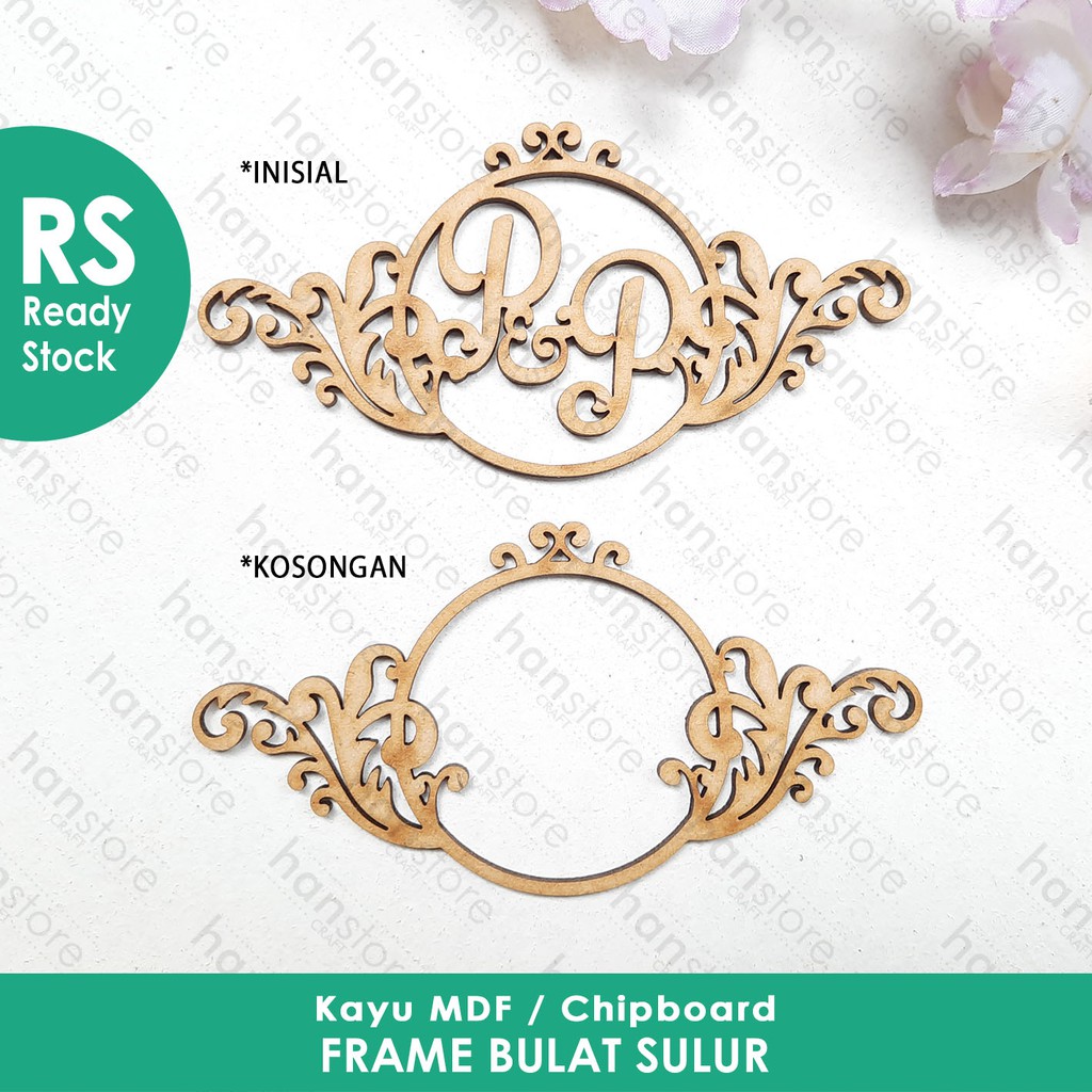 Jual RS Frame Bulat Sulur Kayu MDF Chipboard / Dekorasi / Mahar ...