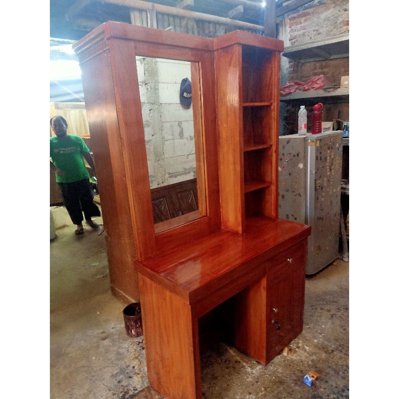 Jual Meja rias minimalis kayu jati | Shopee Indonesia